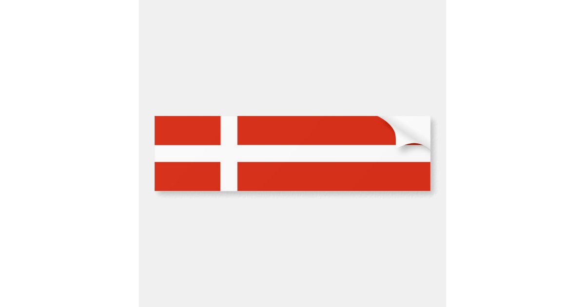Dannebrog; The Official Flag of Denmark Bumper Sticker | Zazzle