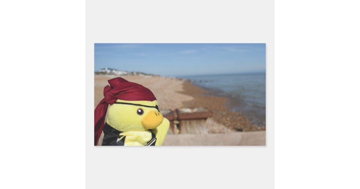Danny Duck the Pirate Rectangular Sticker | Zazzle
