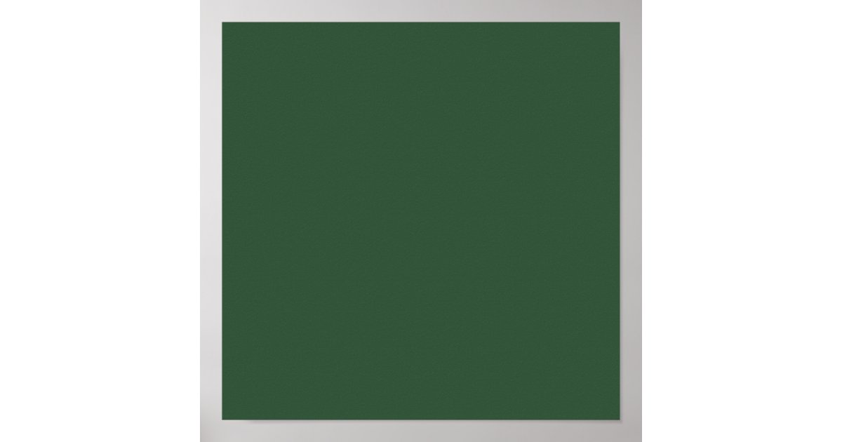Dark Emerald Green Solid Color Poster | Zazzle