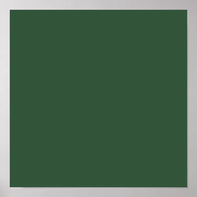 Dark Emerald Green Solid Color Poster | Zazzle