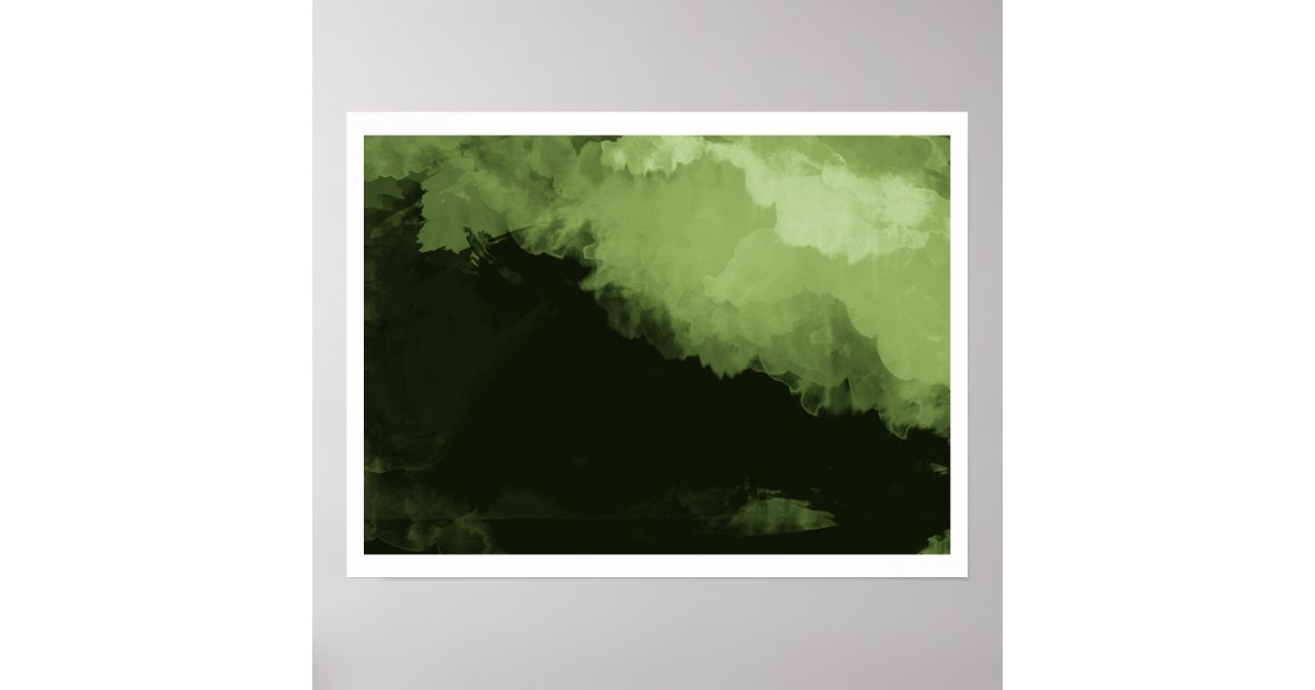 Dark Green Landscape Poster | Zazzle
