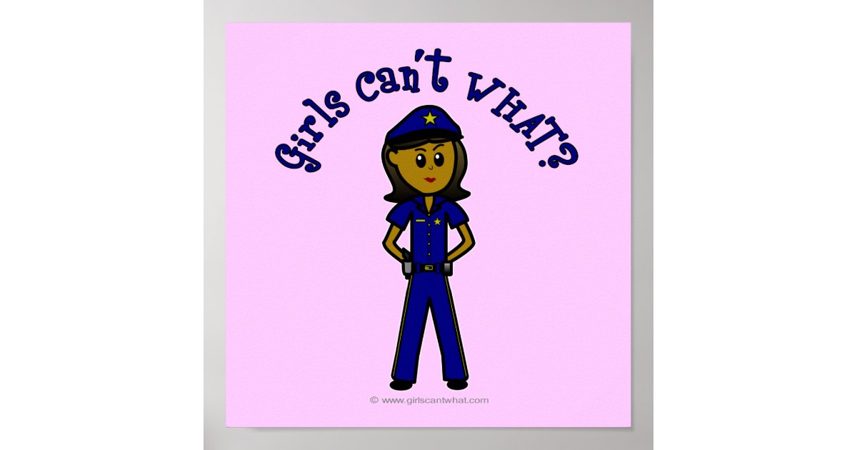 Dark Police Girl Poster | Zazzle