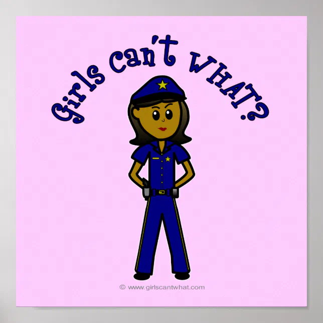 Dark Police Girl Poster | Zazzle