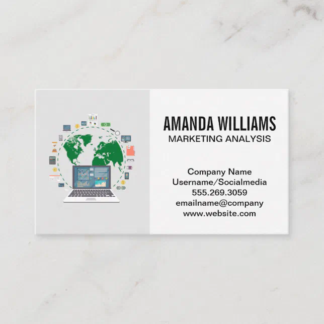 Data Analyst | Graph Chart Business Card | Zazzle