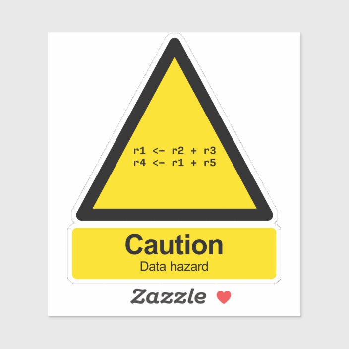 Data hazard parody warning sign vinyl sticker | Zazzle.co.uk
