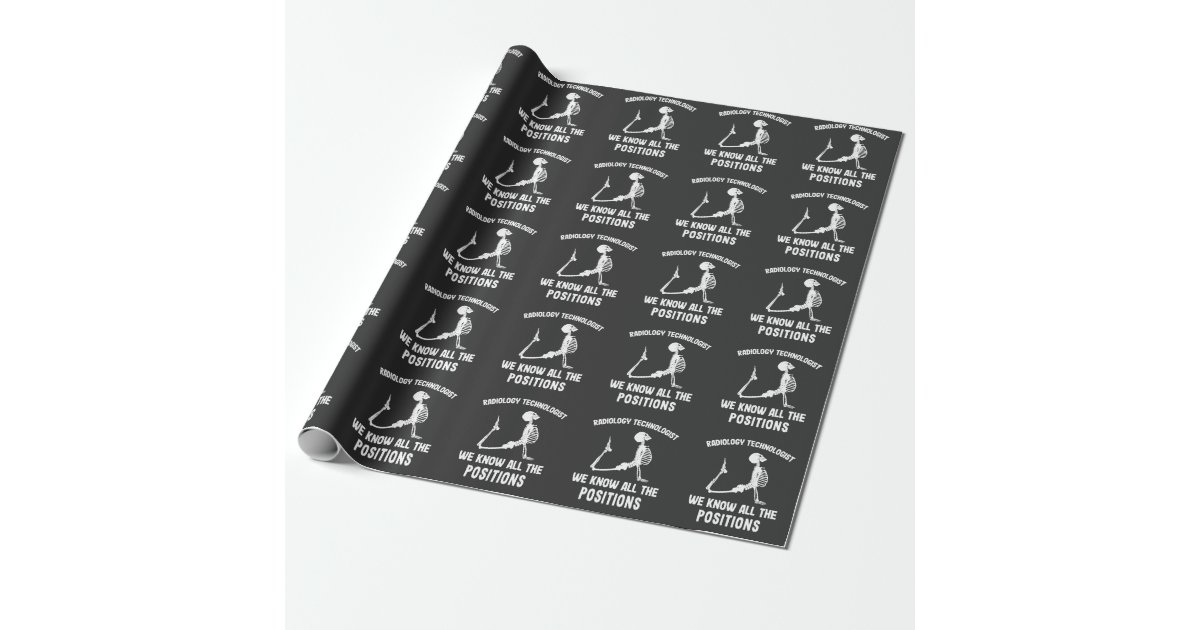 Date A Rad Tech Radiologist Skeleton Radiology Wrapping Paper | Zazzle