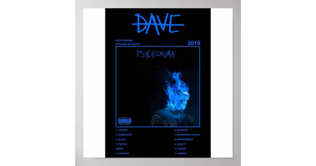 Dave Psychodrama artwork Poster | Zazzle
