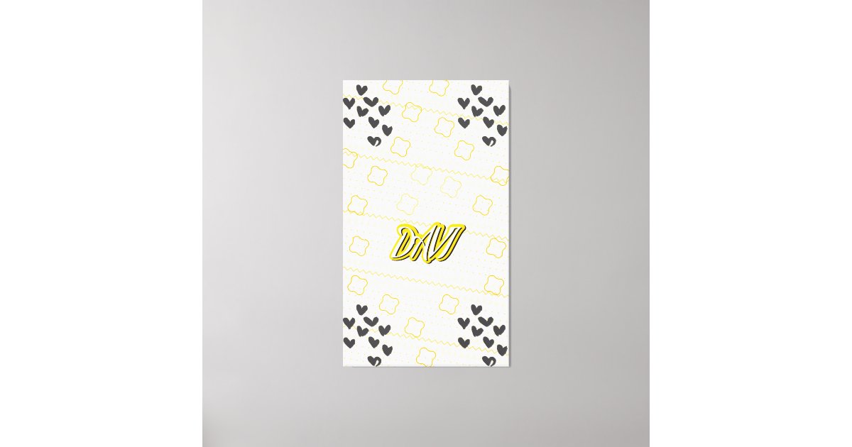 David, personal name of handdrawn handwriting canvas print | Zazzle