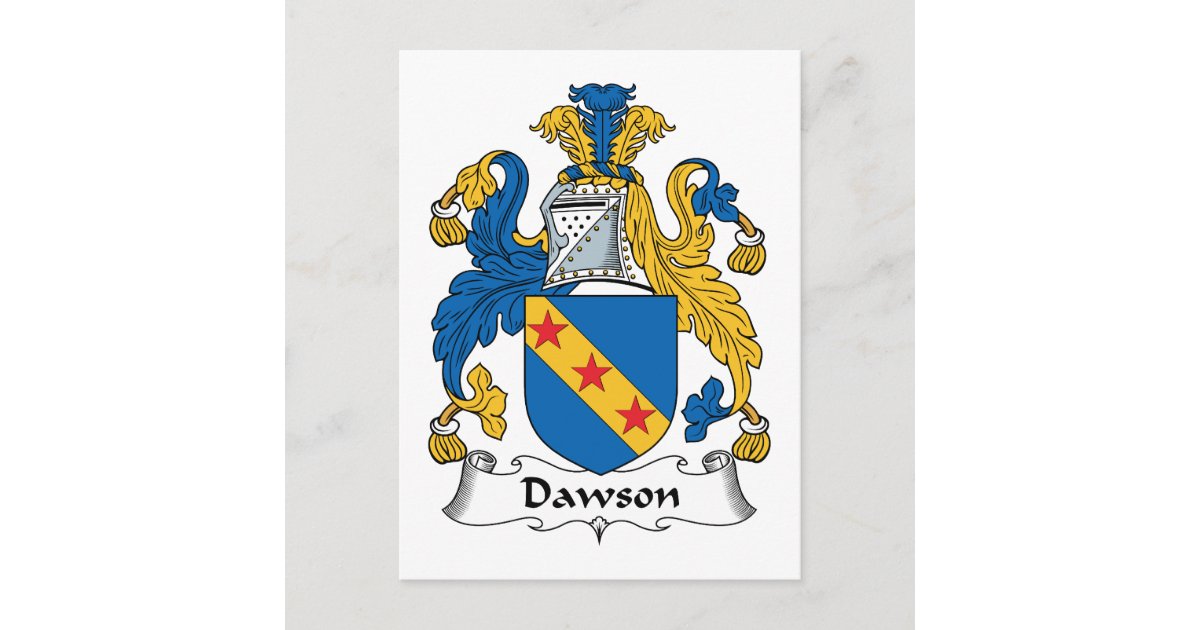 Dawson Family Crest Postcard | Zazzle