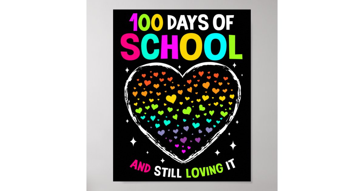 Days Of School Celebrate 100th Day Of School Boys Poster | Zazzle