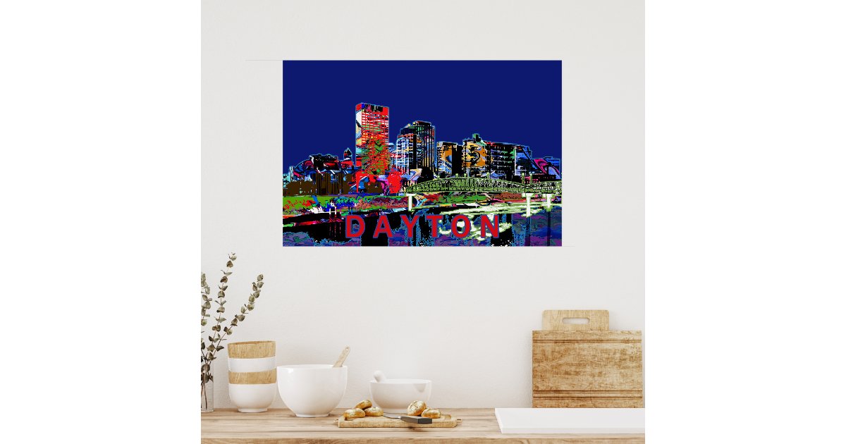 Dayton, Ohio in graffiti Poster | Zazzle