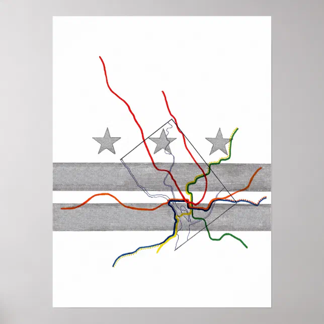 DC Metro Map Poster | Zazzle