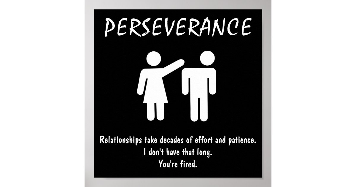 De-motivational Poster ~ PERSEVERANCE | Zazzle