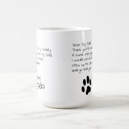 Dear Dog Dad Mum Customisable Pet Name Coffee Mug | Zazzle