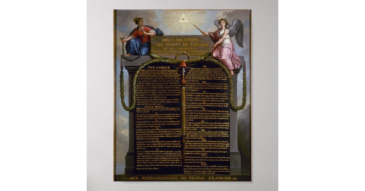 Declaration - Rights of Man and of the Citizen Poster | Zazzle
