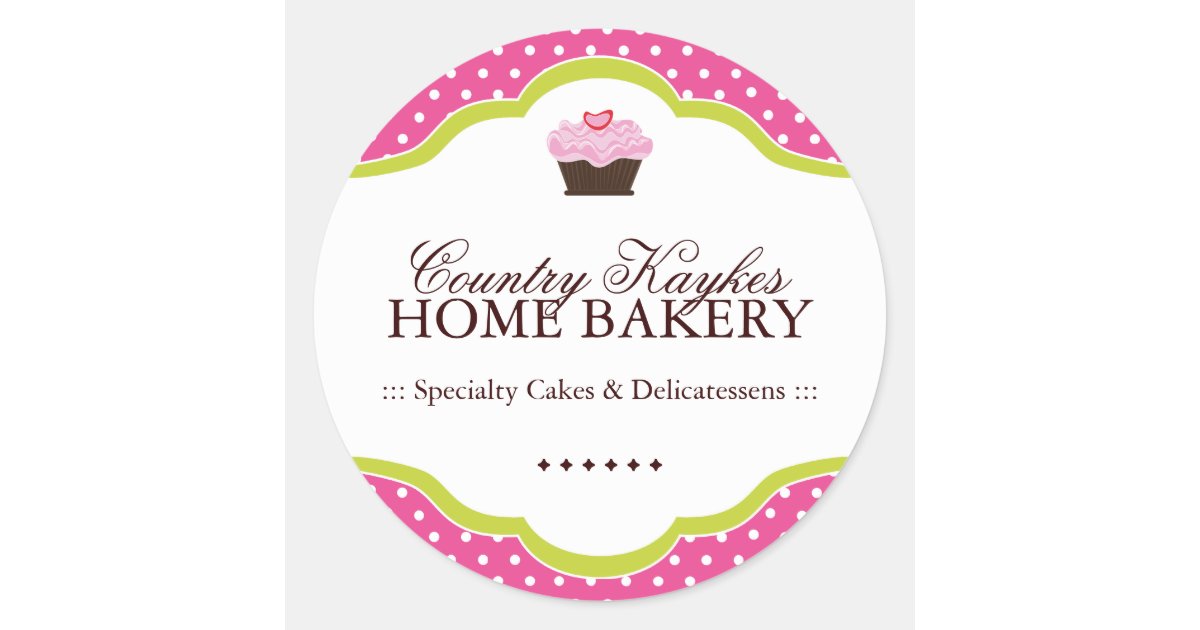 Decorative Bakery Stickers | Zazzle