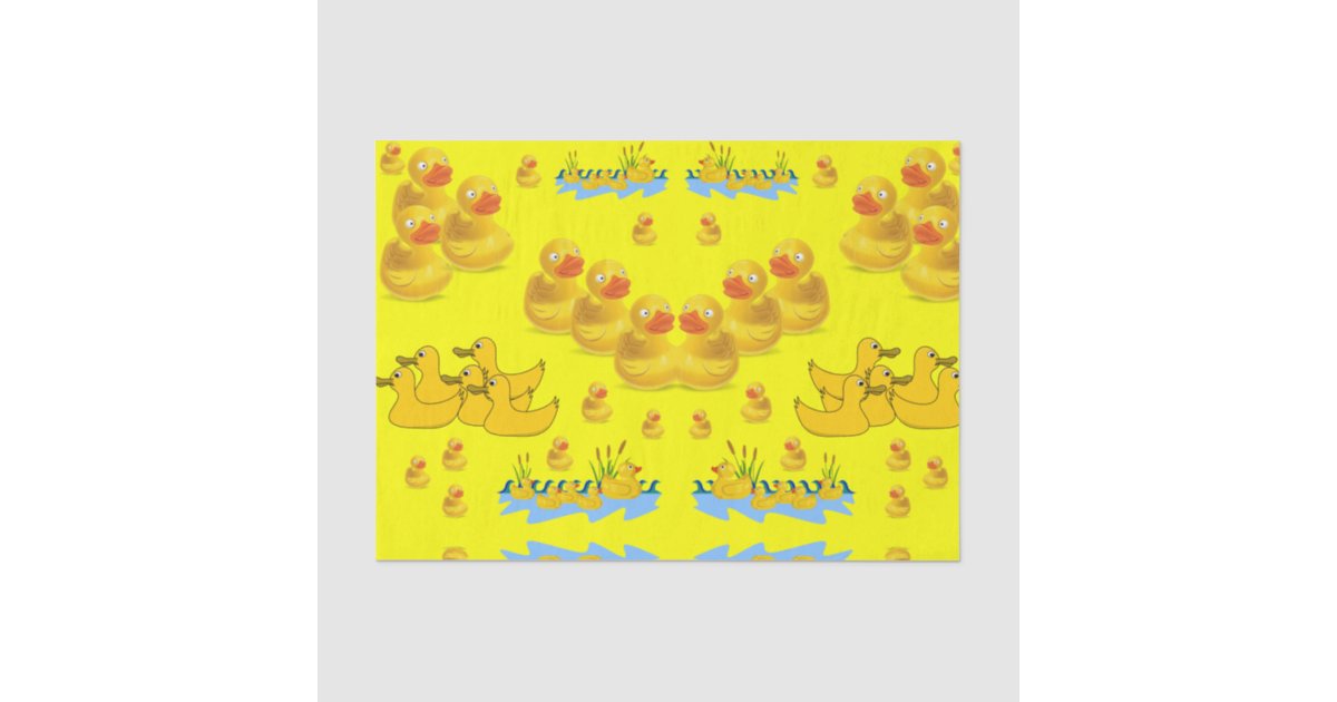Decorative tissue paper yellow ducks | Zazzle