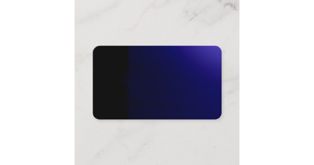 Deep Blue Unusual Visual Identifiers Biz Card | Zazzle
