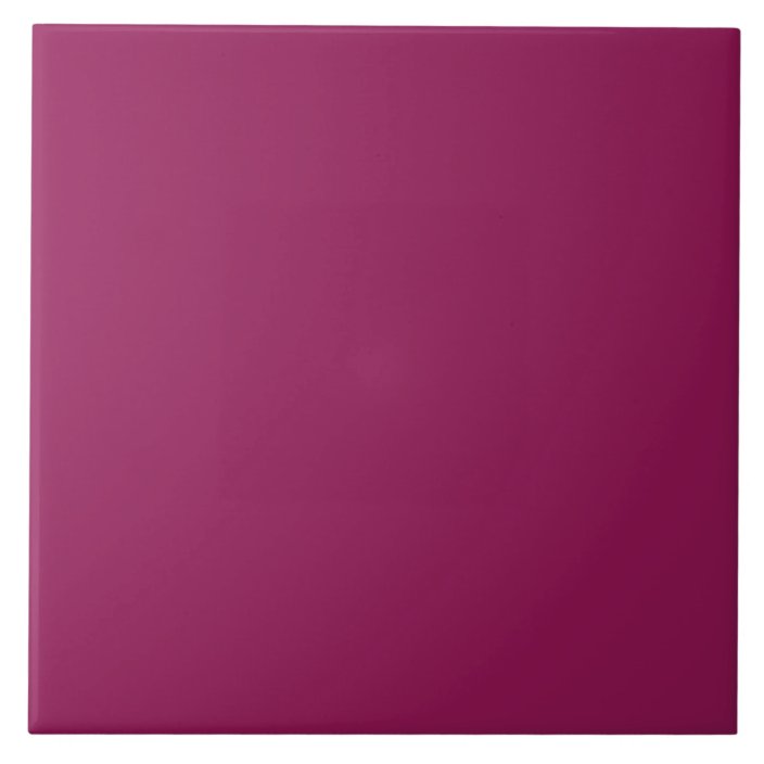 Deep Cranberry Pink Personalised Colour Background Tile | Zazzle.co.uk
