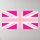 Pink Union Jack/Flag Poster | Zazzle.co.uk