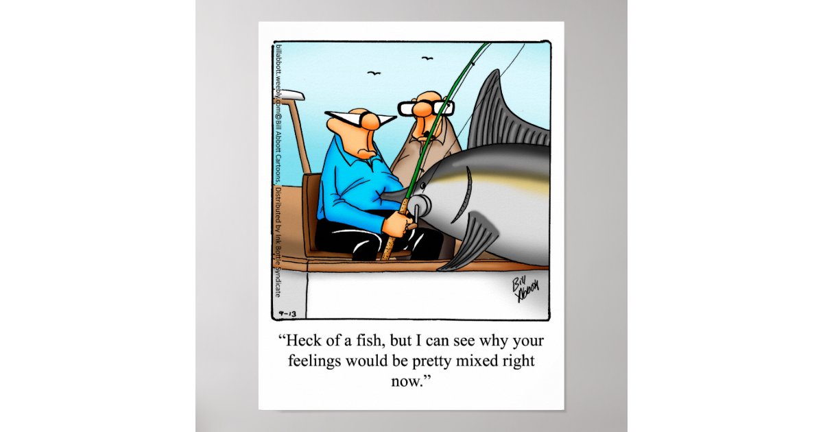 Deep Sea Fishing Humour Poster | Zazzle