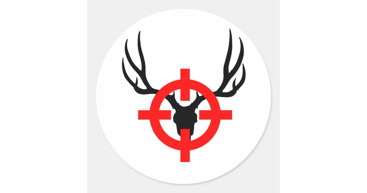 Deer Hunter - Bullseye Classic Round Sticker | Zazzle