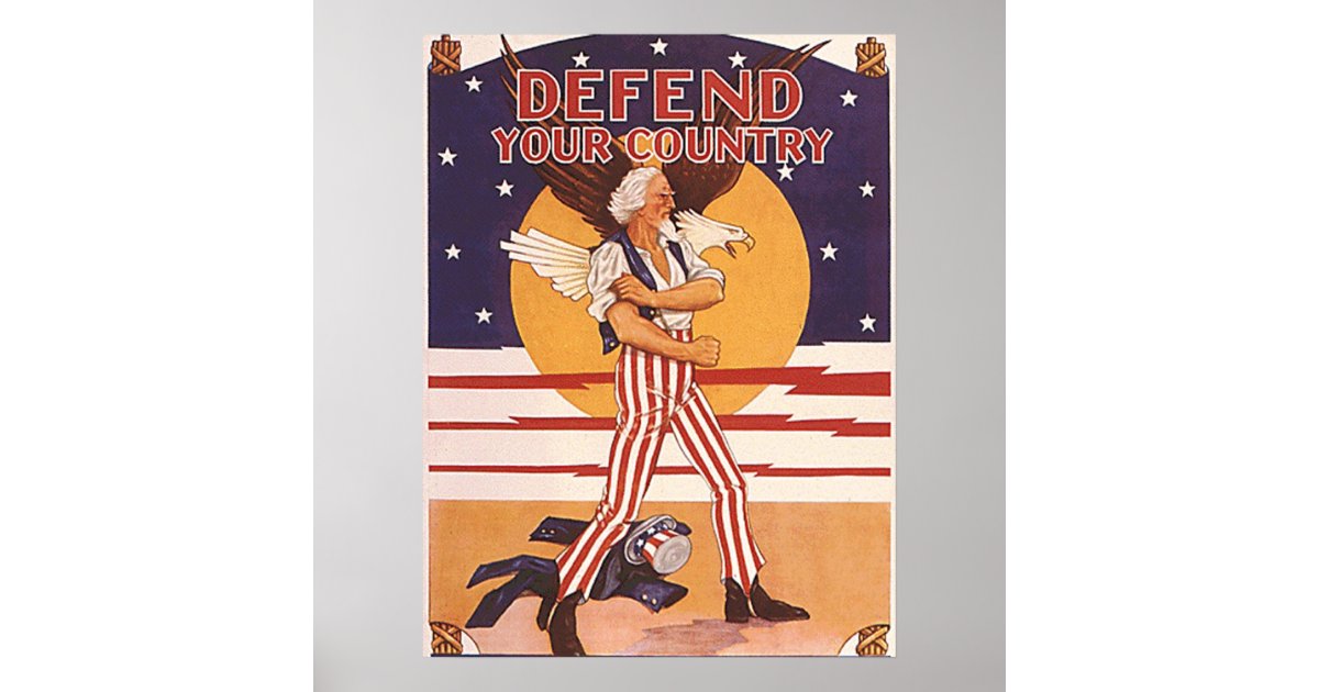 Defend Your Country Poster | Zazzle