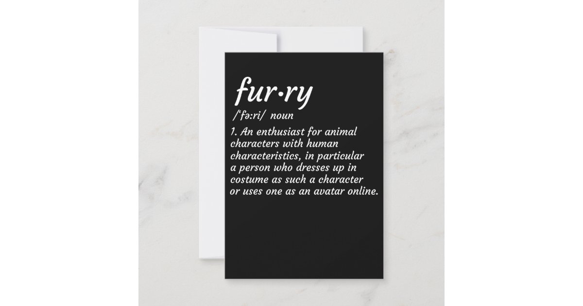 Definition Furry Fandom Furries Design Cosplay Invitation | Zazzle