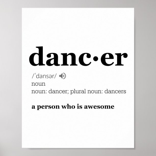 Dance Definition Wall Art & Décor | Zazzle UK