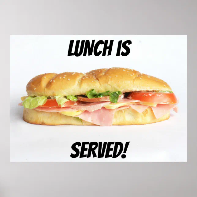 Delicious Ham & Cheese Sub Sandwich Poster | Zazzle