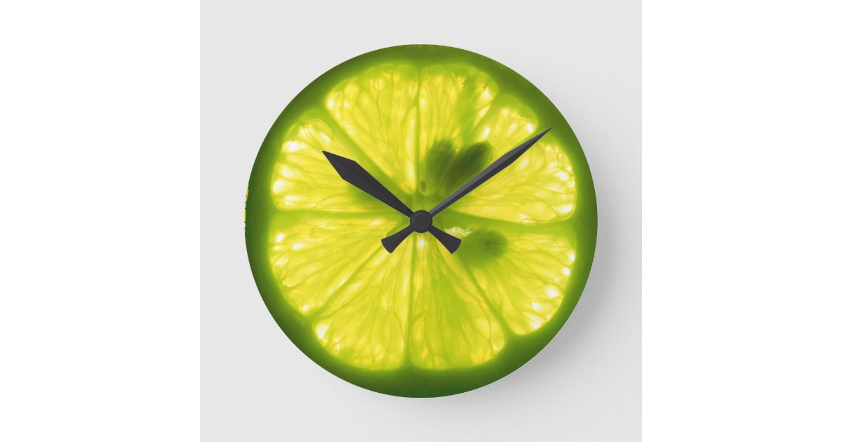 Delicious Lemon Lime Clock | Zazzle