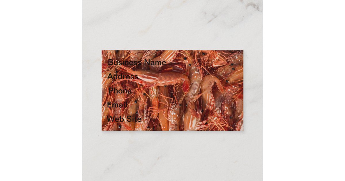 Delicious Prawns Business Card | Zazzle