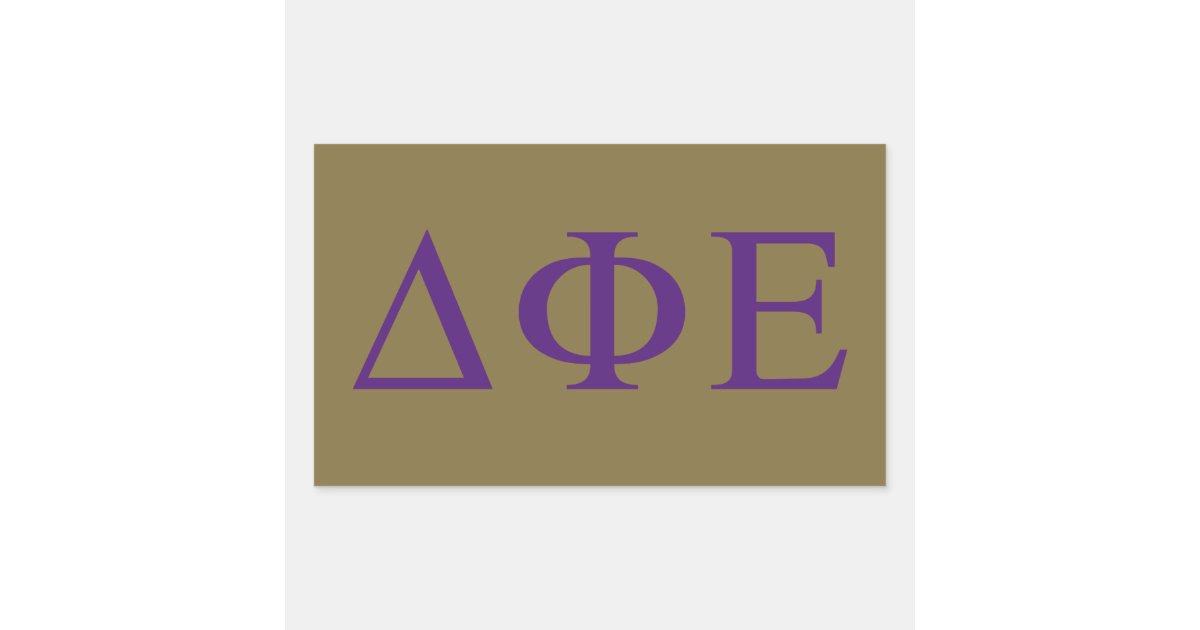 Delta Phi Epsilon Lil Big Logo Rectangular Sticker | Zazzle