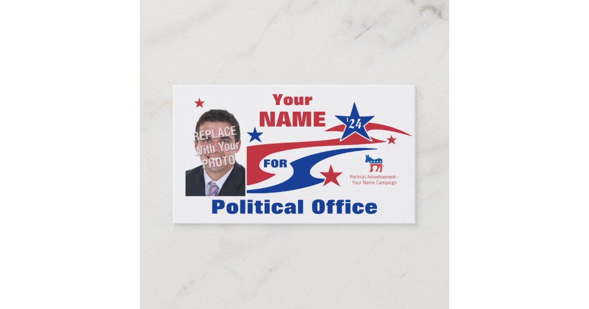 Democrat Political Election Campaign Business Card | Zazzle