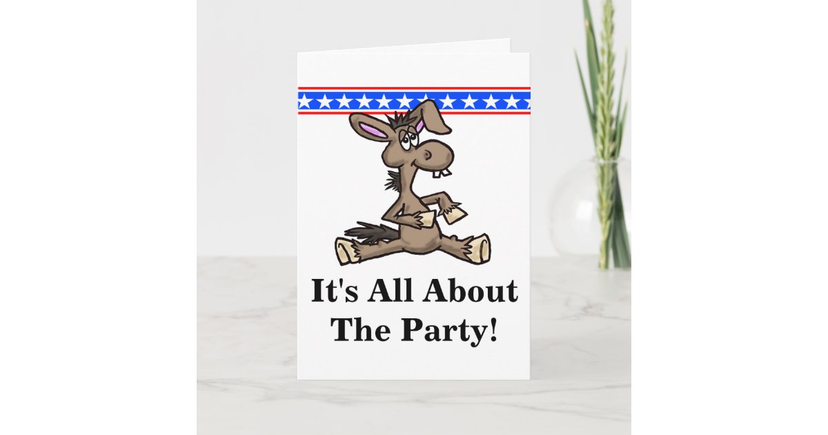 Democratic Donkey Political Birthday Card | Zazzle.co.uk