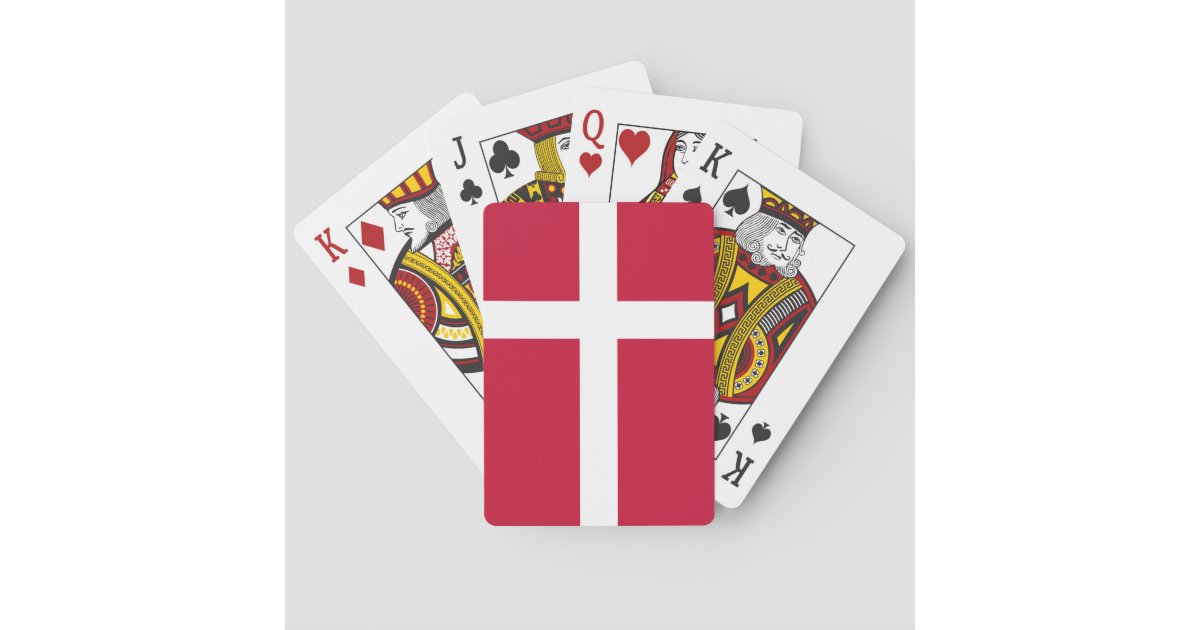 Denmark (Danish) Flag Playing Cards | Zazzle