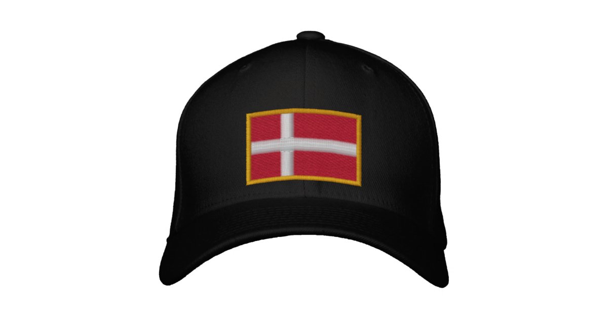 Denmark Flag Embroidered Hat | Zazzle