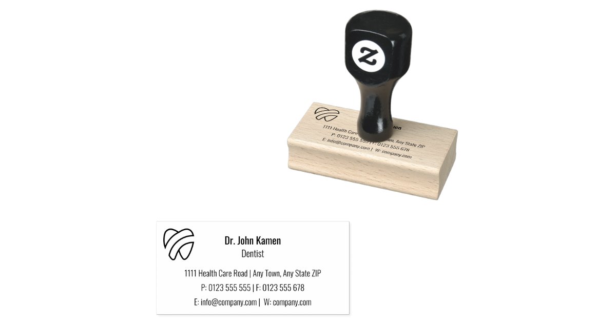 Dental | Professional Rubber Stamp | Zazzle