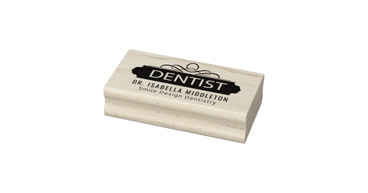 Dentist Rubber Stamp | Zazzle