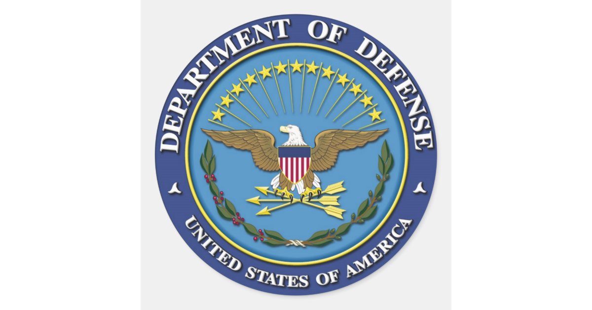 Department of Defence Classic Round Sticker | Zazzle
