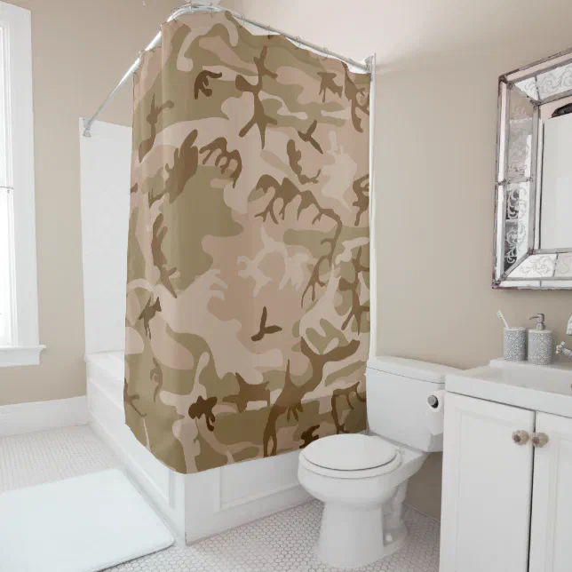 Desert Camouflage Pattern, Military Pattern, Army Shower Curtain | Zazzle