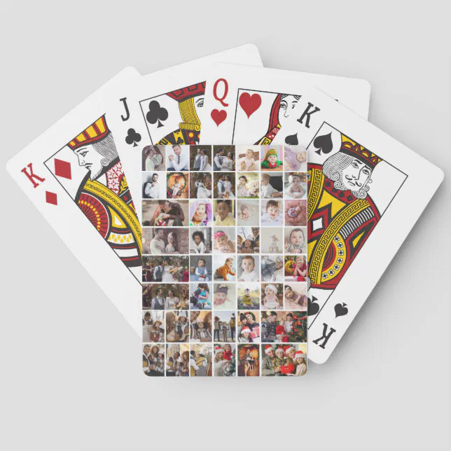 Design Your Own 50 Photo Collage Playing Cards | Zazzle
