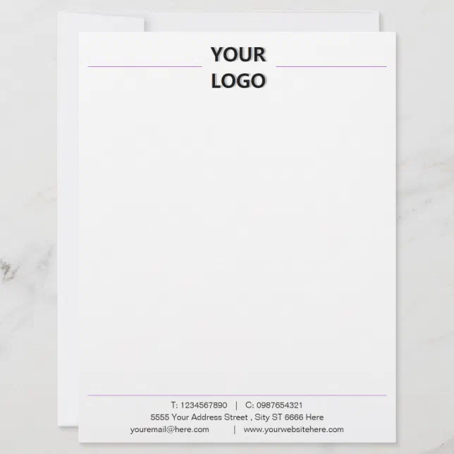 Design Your Own Business Letterhead Template | Zazzle