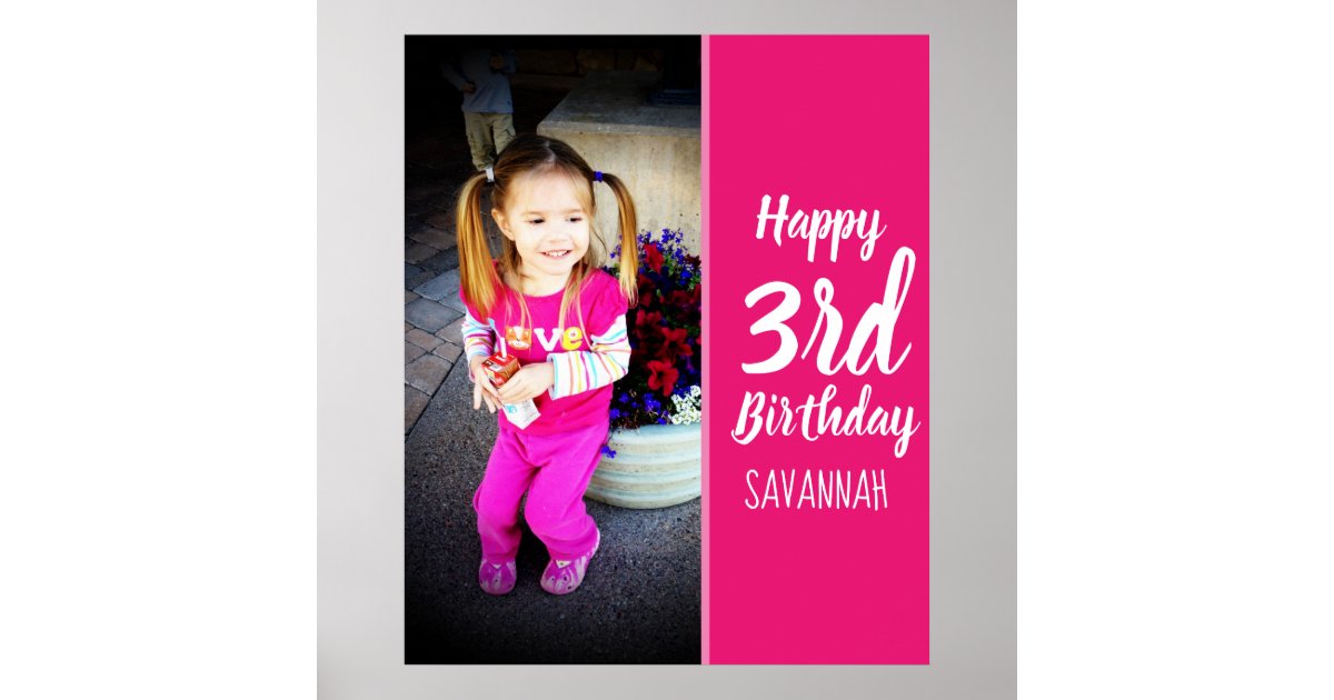 Design Your Own Custom Photo Birthday Poster | Zazzle