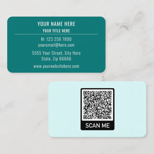 Design Your Own QR Code Business Card Choose Colou | Zazzle