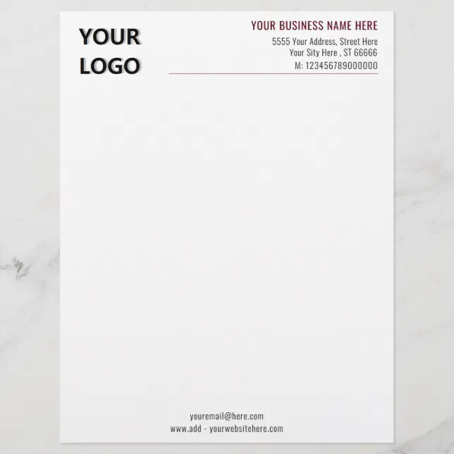 Design Your Own QR Code Letterhead Template | Zazzle