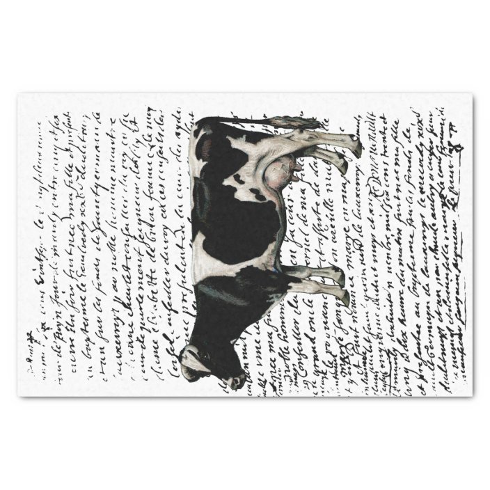 Designer Cow decoupage Tissue Paper | Zazzle.co.uk