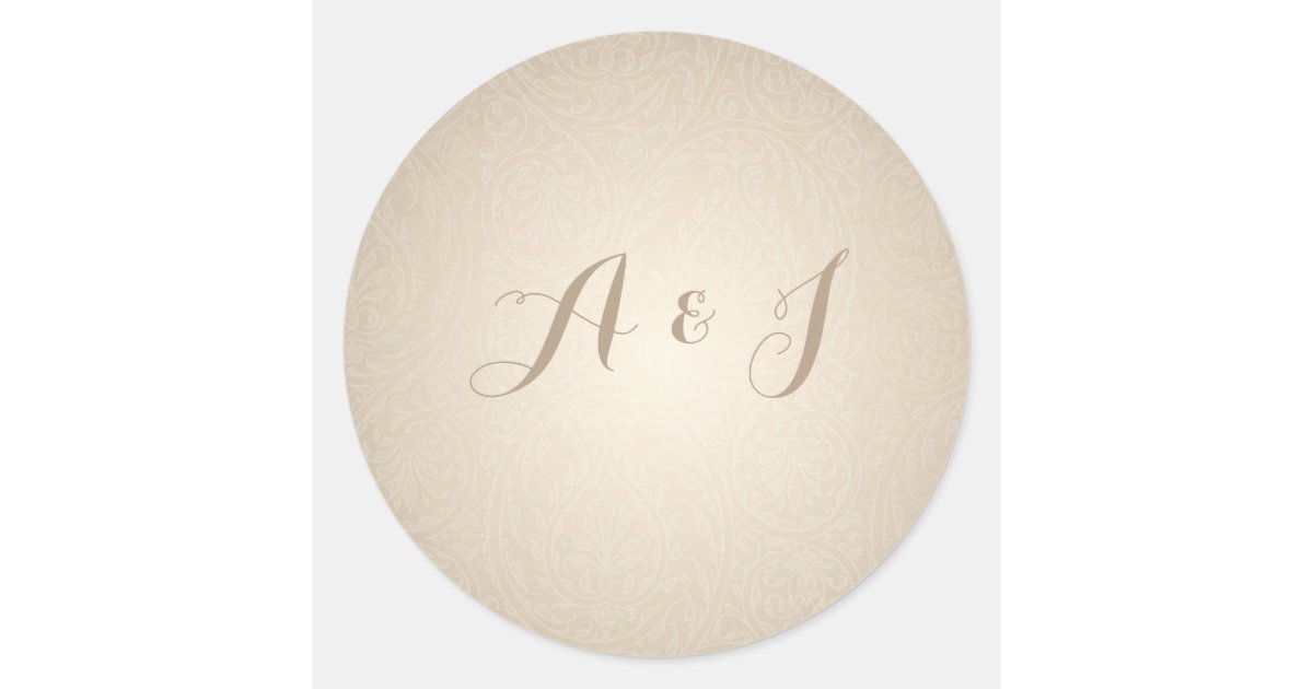 Designer Wedding Invitation Envelope Sticker | Zazzle