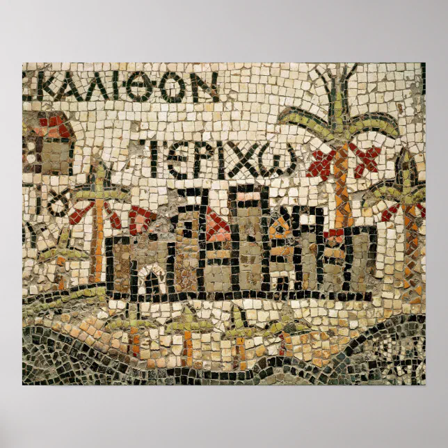 Detail of a map of Jericho Poster | Zazzle