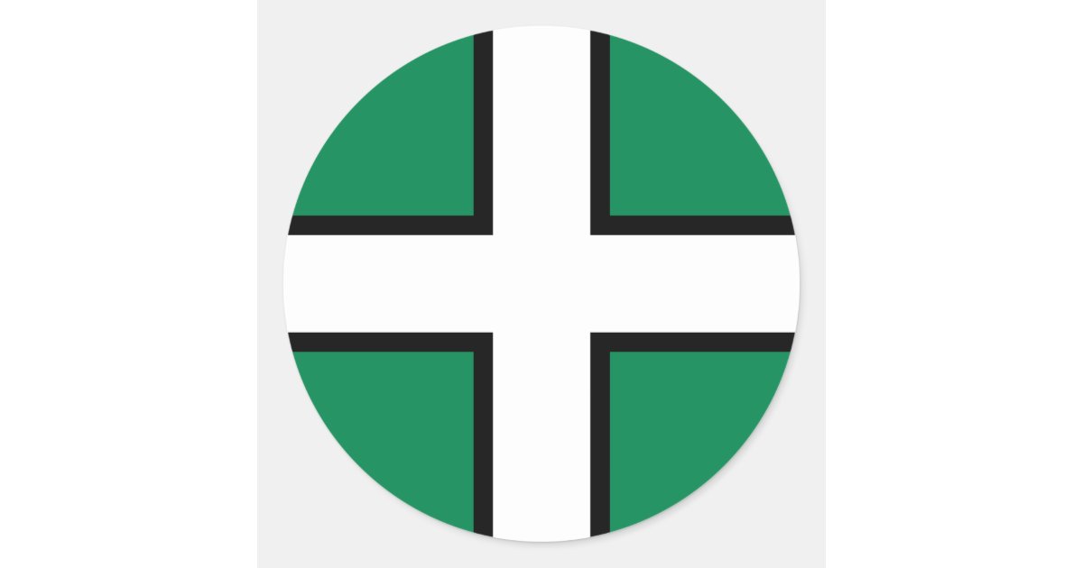 Devon, United Kingdom flag Classic Round Sticker | Zazzle